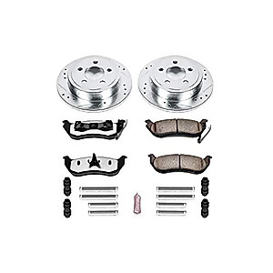 Power Stop K2197-36 Rear Z36 Truck & Tow Brake Kit, Carbon Fiber Ceramic Brake Pads and Drilled/Slotted Brake Rotors