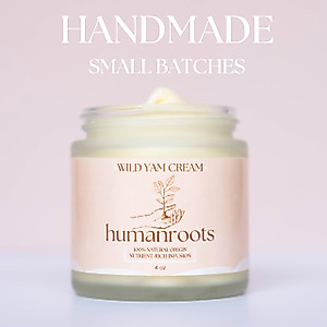 Wild Yam Cream - Menopause and PMS Support for Women, 4 oz, Organic Wild Yam Cream for Balance - Made With Chaste Tree Berry and Red Clover (Unscented/Herb-Infused)