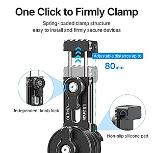 Baseball Fence Mount Holder for Gopro - ULANZI CM010 Action Camera Fence Clamp Mount Phone Holder Video Recording Accessories for Gopro Hero 11 10 9 8 7 6 5 Black/DJI Action/insta360 iPhone Smartphone