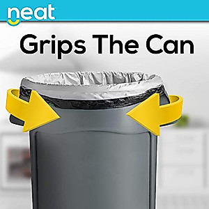 Neat Tall Kitchen 30 Gallon Drawstring Trash Bags - (MEGA 120 COUNT) - Triple Ply Fortified, Eco-Friendly 50% Recycled Material, Neutralize+ Odor Technology, Reversible Black and White Garbage Bags