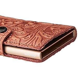 Secrid Mini Wallet Genuine Leather Ornament Rose Safe Card Case max 12 cards