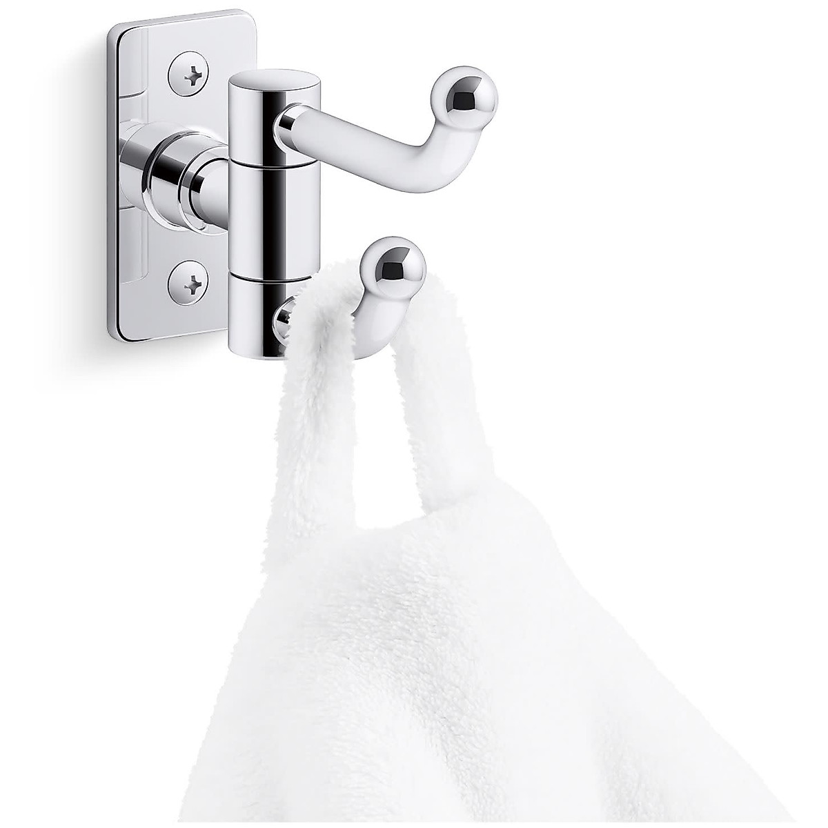 Kohler K35927-SN Castia by Studio McGee Double Hook Robe Hook Vibrant Polished Nickel