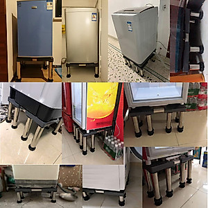 Refrigerator Holder Bracket 4Legs Adjustable Washing Machine Base Stand Extendable Appliance Fridge Stand 29-32cm Heightening Cookers Base Tray Large Outside Plant Container