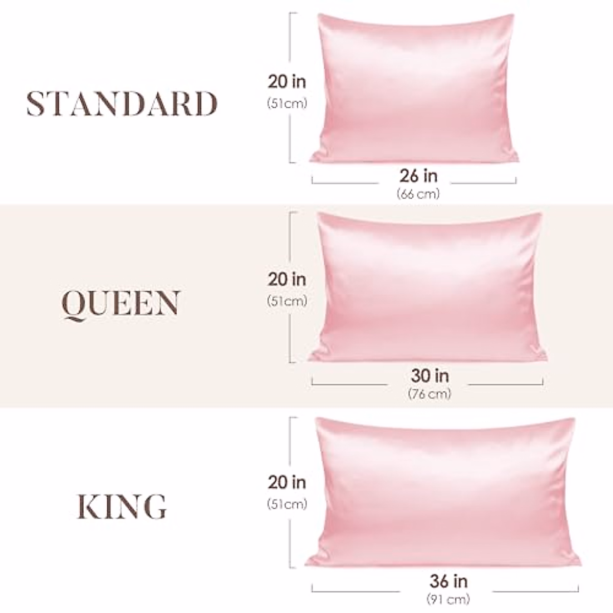 LULUSILK Pink Silk Pillowcase for Hair and Skin, Mulberry Silk Pillow Case with Zipper Closure, Standard Size, Pack of 1