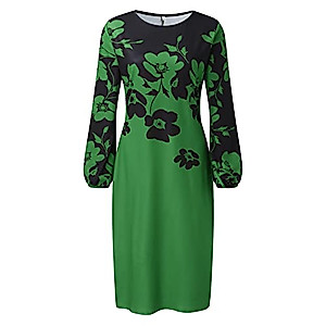 Plus Size Tube Maxi Dresses for Women Dress Business Graphic Bell Work Midi Party Dress Dress for Women Below Knees Green