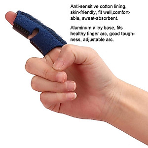 Finger Corrective Sleeve, Finger Splint Brace Corrective Sleeve Fixing Belt Straighten Broken Bent for Arthritis Pain, Sport Injuries, Basketball, Baseball, Bowling(Blue)