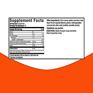 Vicks Super C Vitamin C Gummies, Energize + Replenish, Daytime Supplement for Immune Support with Vitamin C, B Vitamins, Green Tea Extract, Ginseng, and Goji Berries, Citrus Flavored, 36 Gummies