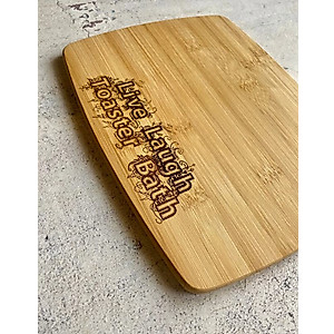 11" x 14" Live Laugh Toaster Bath Cutting Board, Bamboo Cutting Board, Engraved Cutting Board, Custom Cutting Board, Housewarming Gift