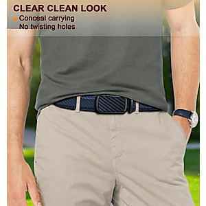 BULLIANT Men Belts 2 Pack,Ratchet Sliding Belt Adjustable For Gift Mens Dress Casual 1 3/8",Cut for Fit(Black/Purplish Blue,32"-38" Waist Adjustable)