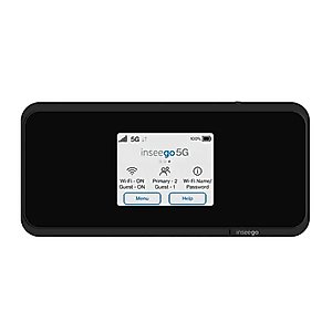 EVDO-LINK Bundle for Inseego 5G MiFi® M2100 Hotspot | Global 5G Mobile Portable WiFi with Case and Extra Battery for All Day Battery Compatible with Verizon