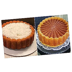 UPKOCH 3pcs Roasting Pans for Ovens Round Silicone Molds Egg Cake Mold Silicone Bread Loaf Pan Flower Pattern Cake Mold Baking Tray Flower Pattern Baking Mold Mousse Cake Bakeware Dessert