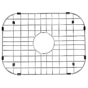 Alonsoo Sink Grid and Sink Rack Protectors, Stainless Steel 18-1/8" L x 13-3/8" Sink Grids for Bottom of Kitchen Sink Drain with Corner Radius, Stainless Steel