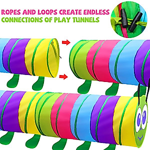 Kids Play Tunnel for Toddlers 1-3, Toys for 1 2 3 4 Year Old Girl Boy Birthday Gift, 6 Foot Pop Up Baby Crawling Tunnel Toys, Indoor Outdoor Toddler Toys for Infant Children or Dog