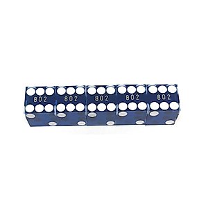 1 Stick of 5 Blue Polished Casino Dice 19 mm (3/4”) from Gamblers General Store