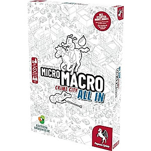 MicroMacro: Crime City 3: All in – Board Game by Pegasus Spiele - 1-4 Players – Board Games for Family – 15-45 Minutes of Gameplay – Games for Game Night – Teens and Adults Ages 14+ - English Version