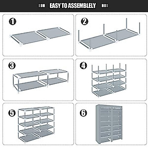 ERONE Shoe Rack Organizer 7 Tiers