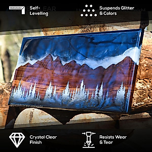 Table Top Epoxy Resin Superclear 2 Gallon | 256 oz Kit, Anti-Yellow Highest UV Impact Resistance, Food Safe Epoxy, Crystal Clear Gloss, Bubble Free, Bar & Surface Coat, Tumblers, Wood, DIY