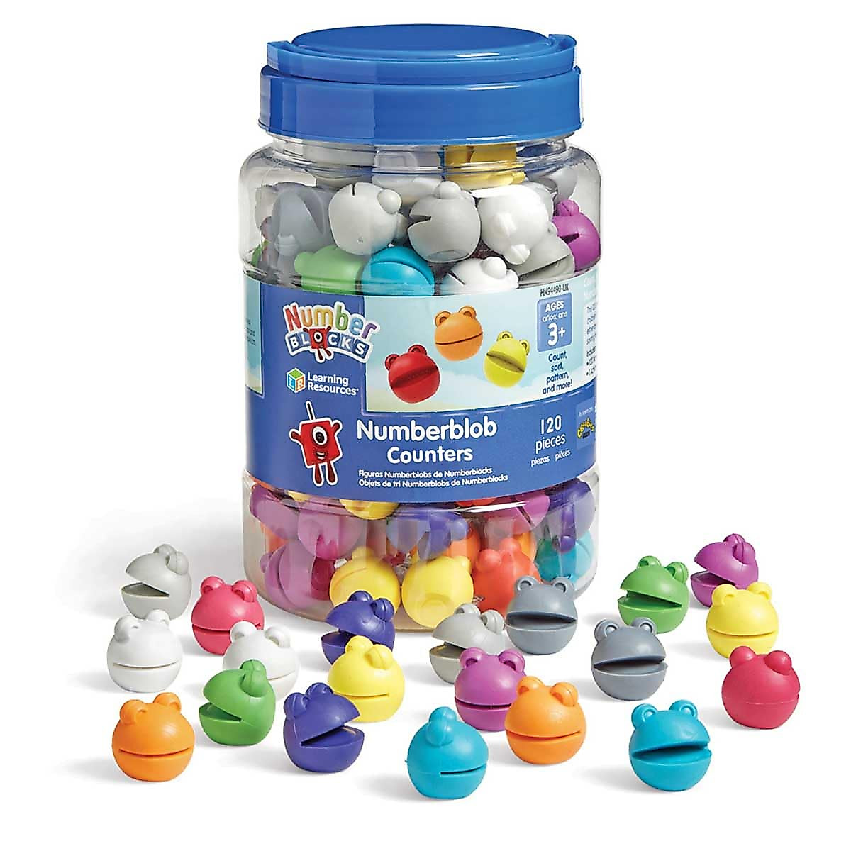 Learning Resources Numberblocks Numberblob Counting Set, Maths Counters for Kids, Maths Teaching Resources, Sorting Counters, Maths Mastery, Ages 3+