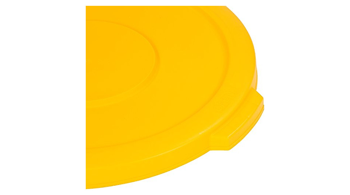 Bronco Yellow Polyethylene Lid for 10-Gallon Containers | Carlisle