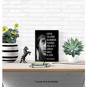 Rocky Poster -8x10 Motivational Wall Art - Inspirational Quotes Decor - Positive Uplifting Gift - Men, Teens, Boys, Sports, Boxing Fan, Entrepreneur - Dorm, Home Office, Bedroom, Living Room