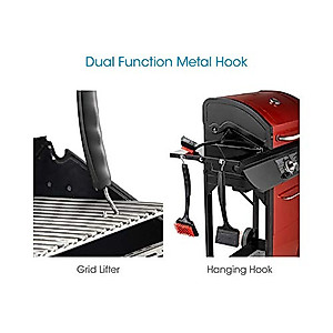 Unicook Outdoor Grill Brush, Heavy Duty Nylon BBQ Cleaning Brush, Removable Head XL Gas Grill Cleaner, Durable and Effective, Best Alternative to Dangerous Wire Brush, Do Not Use on Hot/Warm Grill