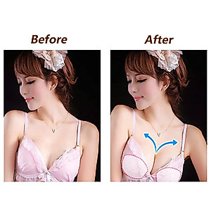 VASANA 1Pair Clear Breathable Soft Silicone Bra Bikini Inserts Breast Chest Swimsuit Pads Enhancers Push-up Bra Insert Pad Molding Pad Booster Pads for Women Swimsuit and Bikini