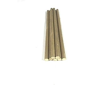 1/8" .125 Pin Stock Round Rod Knife Making-, BRASS,- 2 PCS x 6"