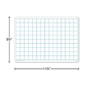 Teacher Created Resources TCR77253 Math Grid Dry Erase Boards, Set of 10, Multi