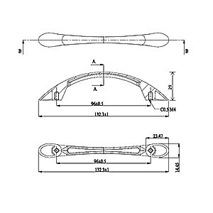 Richelieu Hardware BP6501790 Charleston Collection 3 3/4-inch (96 mm) Center-to-Center Black Modern Arched Cabinet and Drawer Pull Handle for Kitchen, Bathroom, and Furniture