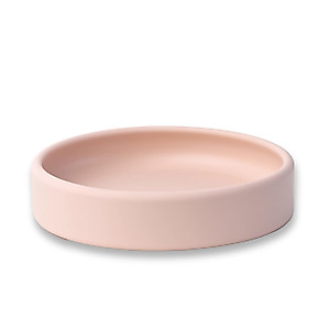 APLAINR Solid Plate, Weighted Baby Toddler Plate, Silicone Plates for Baby, No-Division Kid Plates, Microwave & Dishwasher Safe Silicone Plate for Toddlers, No BPA, Pink Sand