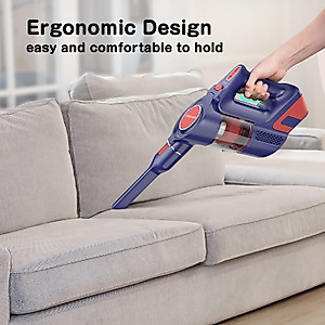 JASHEN D18 Cordless Vacuum Cleaner, Smart Stick Handheld Vacuum with 23kPa Powerful Suction, 250W Brushless Motor, 8-in-1 Portable Lightweight Vac for Hard Floor, Pet Hair, Carpet and Car