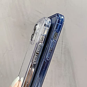 Clear Designed for iPhone 14 Pro Max Case, Cute Shockproof Military Grade Protection Hard Back Phone Case with Airbag Soft Edge, Slim Protective Bumper Cover for Women Men Girls (Crystal Clear)