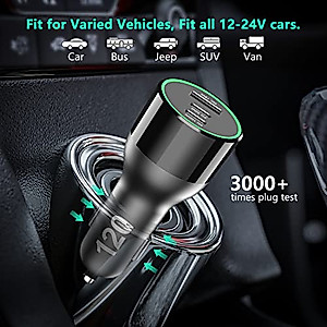 120W USB C Car Charger, 100W Type C PD 30W PPS 45W QC 18W Super Fast Charging LED Cigarette Lighter USB-C Car Adapter for iPhone 13 12 11 Pro Samsung S22 S21 Ultra Note 20 iPad MacBook Pro Air Laptop