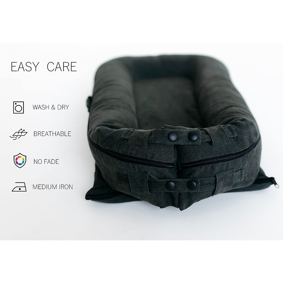 Lounger Cover by Sofia Amber – Cover ONLY for DockAToT and Sleepyhead Deluxe + Docks - Baby nest Sleep Pod Replacement Extra Cover - Emerald