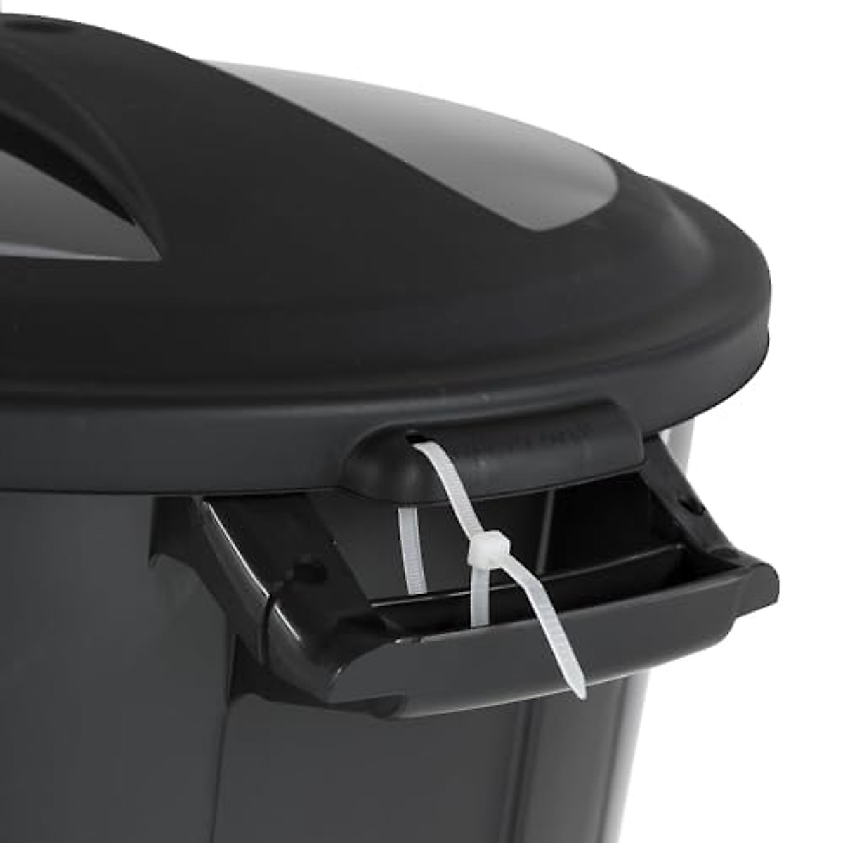 BCWYO 20 Gallon Heavy Duty Plastic Garbage Can, Included Lid, Black