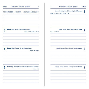 Letts of London Woodland Medium Pocket week to view 2022 diary - purple, (22-082175)