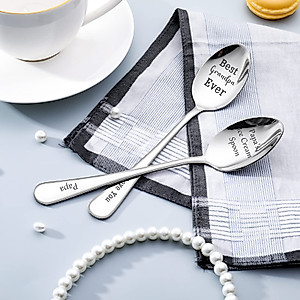 Atdesk Custom Spoon, Stainless Steel Coffee Spoon, Engraved Name Ice Cream Spoon, Anniversary Birthday Christmas Gifts, Mirror Finished & Dishwasher Safe (1)