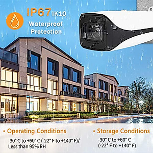 Loryta Camera Smart 2MP Ultra Low Light Starlight IR Bullet IP Camera, Support POE and ePOE, WDR Smart H.264+/H.265+, 5.3mm-64.0mm Motorized Vari Lens, IP67,IK10 IPC-HFW5241E-Z12E