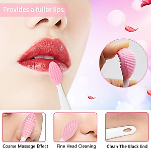 5PCS Silicone Face Scrubber Set, Lip Scrub Brush, Silicone Face Cleansing Brush, Face Applicator Tool and 2PCS Silicone Exfoliating Face Brush for Men Women