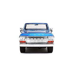 Jada Toys Just Trucks 1:24 1970 Ford F-150 with Rack Die-cast Car Candy Blue, Toys for Kids and Adults