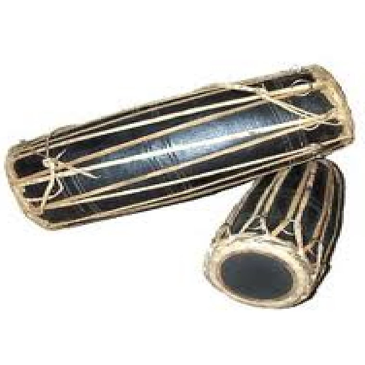 Himalayan Craft Madal Drum Wooden Nepali Folk Instrument Authentic Design 16 IN Large Drum Madal For Fun, For All Age Groups Of Musicians, Gift Birthday Party - Hand Carved In Nepal