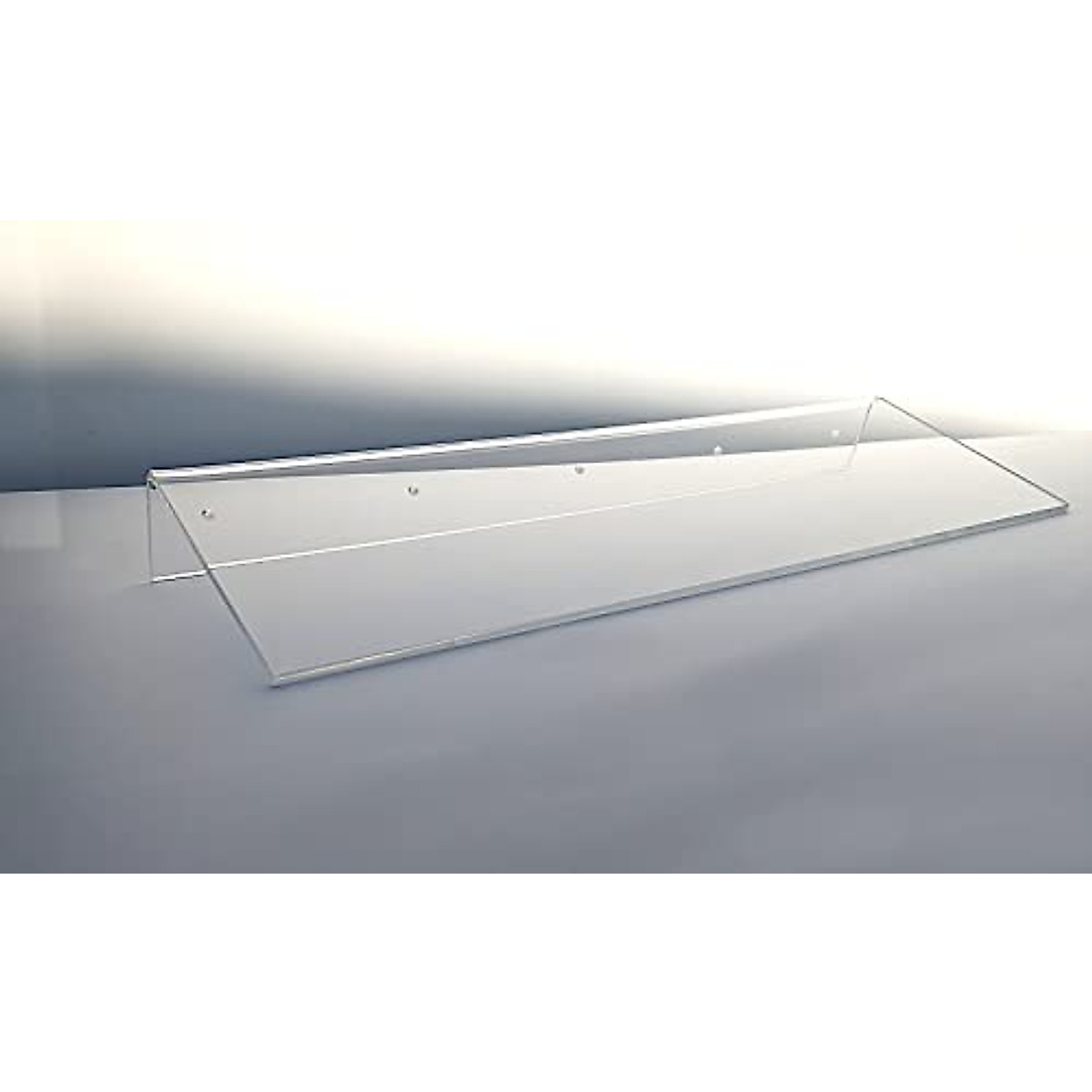 24" Long Clear Floating Shelf (12" deep)