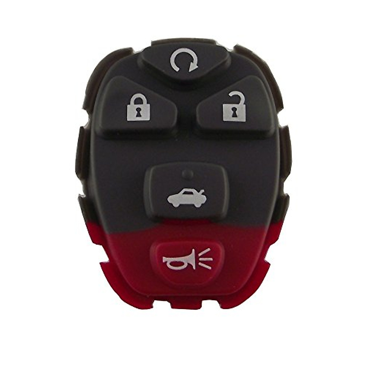KEMANI Car Remote Key Case Fob Rubber Pad Insert 5 Button for Chevrolet Pontiac G6 G5 Saturn Aura Cobalt Buick Saturn