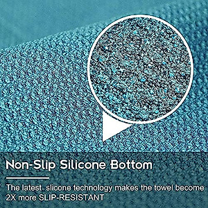 Heathyoga Yoga Sets - Yoga Blocks and Strap Set, Non Slip Yoga Towel with Silicone Coating Layer, Free Carry Bag and Spray Bottle