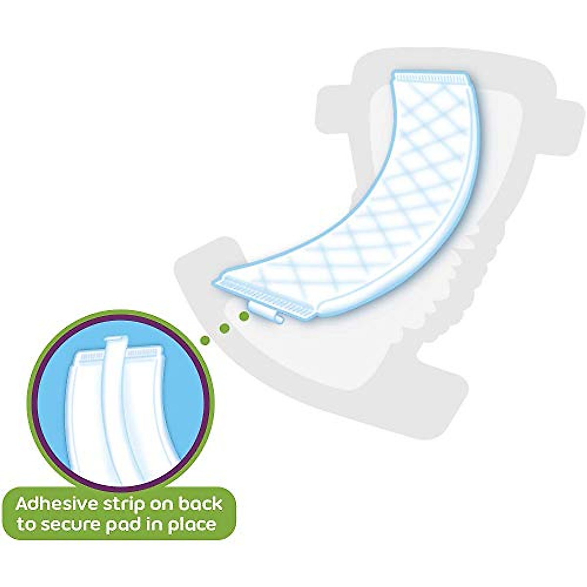 Dimples Booster Pads, Baby Diaper Doubler with Adhesive - Boosts Diaper Absorbency - No More leaks 30 Count (with Adhesive for Secure Fit) … (30 Count)