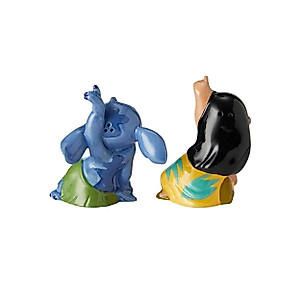 Enesco Lilo and Stitch cermaic Salt and Pepper Shakers, 3.5 Inches, Multicolor