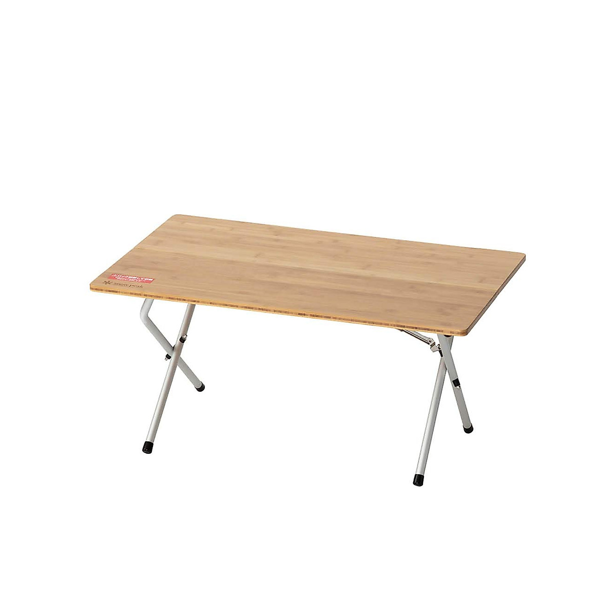 Snow Peak Single Action Table Low, LV-100TR, Designed in Japan, Made of Laminated Bamboo, for Indoor Outdoor Use, Lifetime Product Guarantee