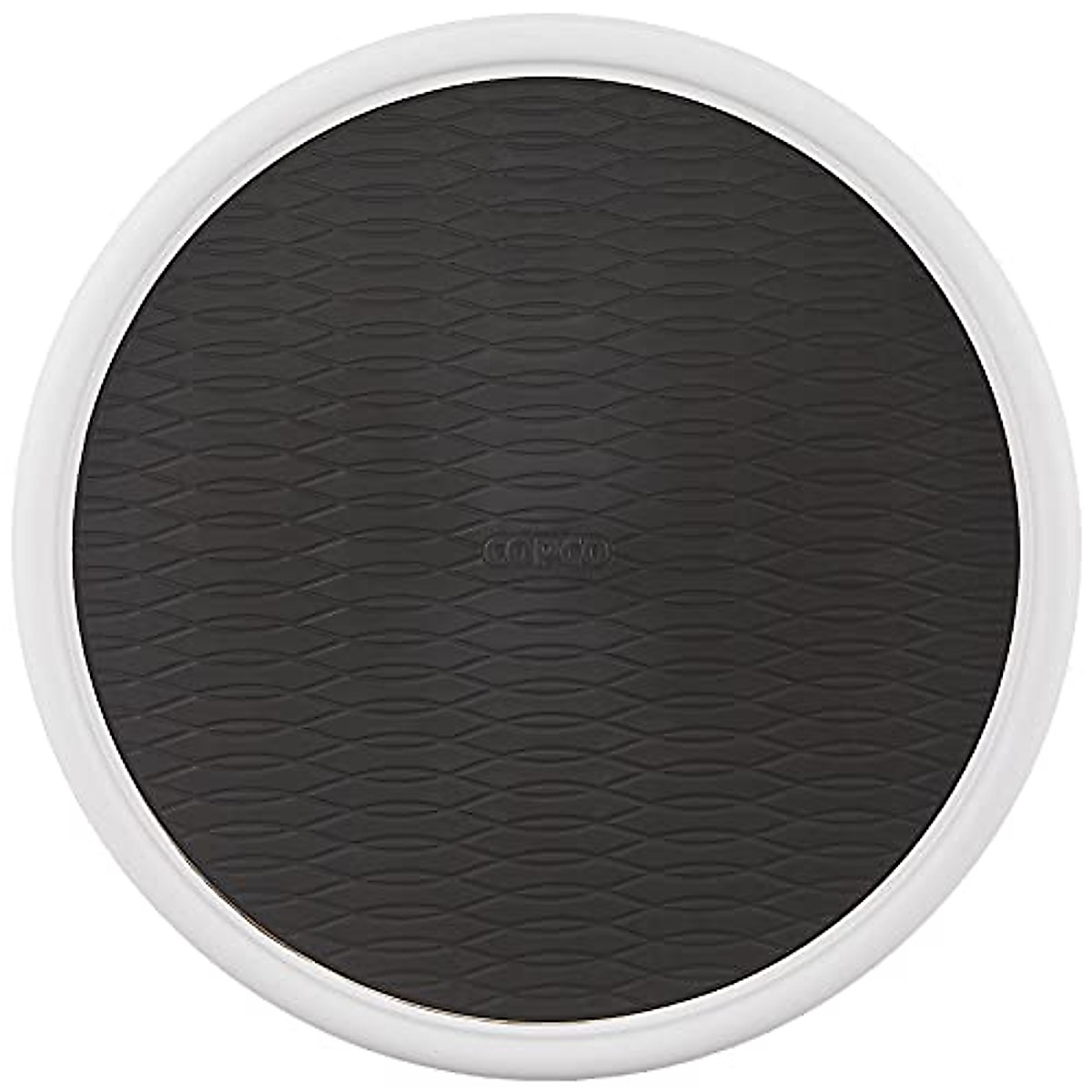 Copco 5220593 Non-Skid Pantry Cabinet Lazy Susan Turntable, 9-Inch and 12-Inch, White/Gray, 2-Pack