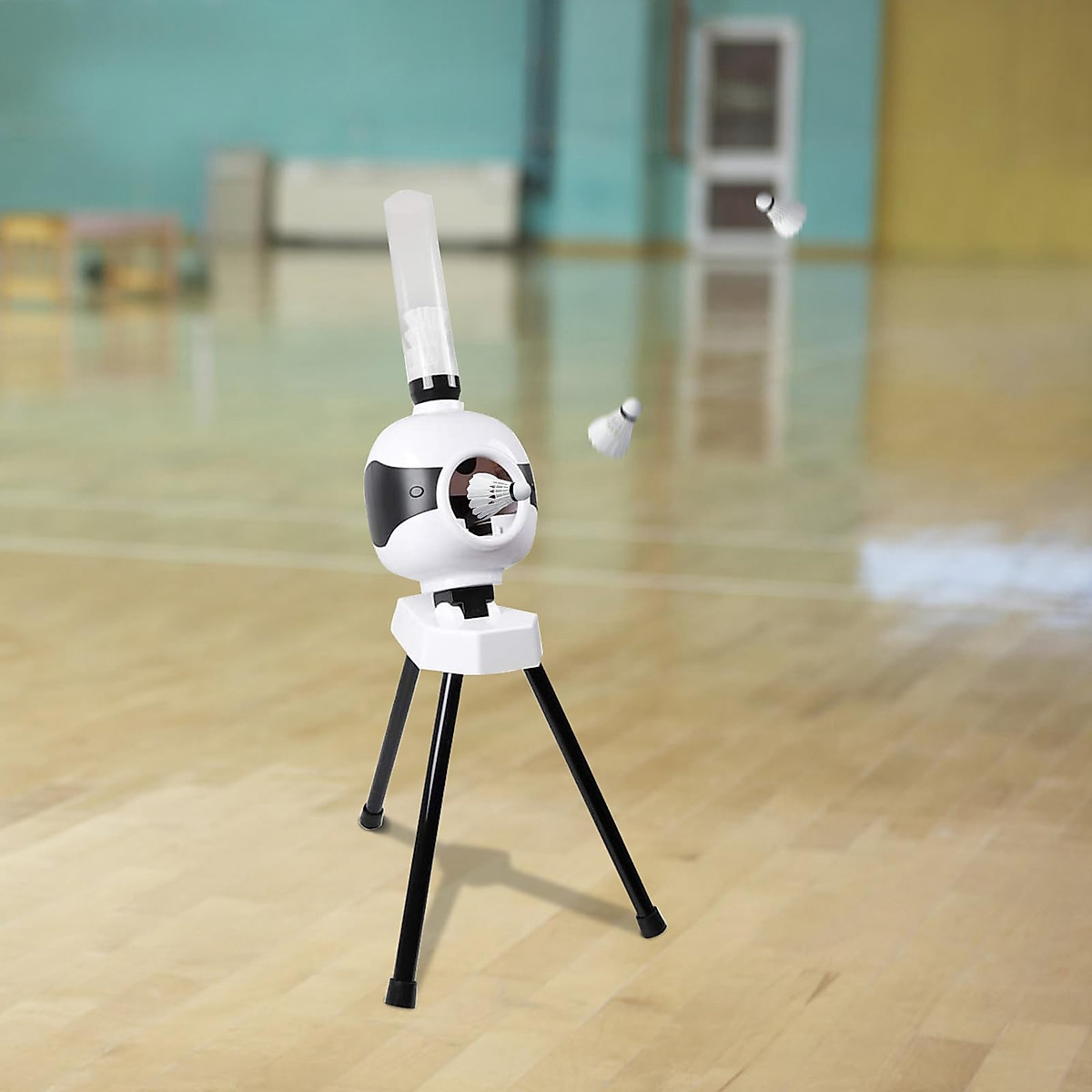 DNYSYSJ Portable Badminton Serve Machine, Automatic Badminton Pitching Machine Badminton Training Machine Automatic Shuttlecock Launcher for Indoor & Outdoor Training