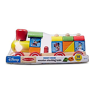 Melissa & Doug Disney Mickey Mouse and Friends Wooden Stacking Train (14 pcs)